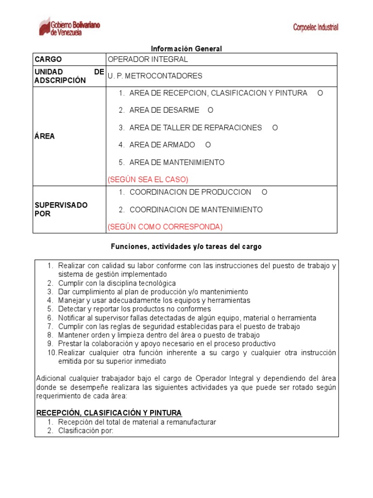 Guía para Operador Integral | PDF