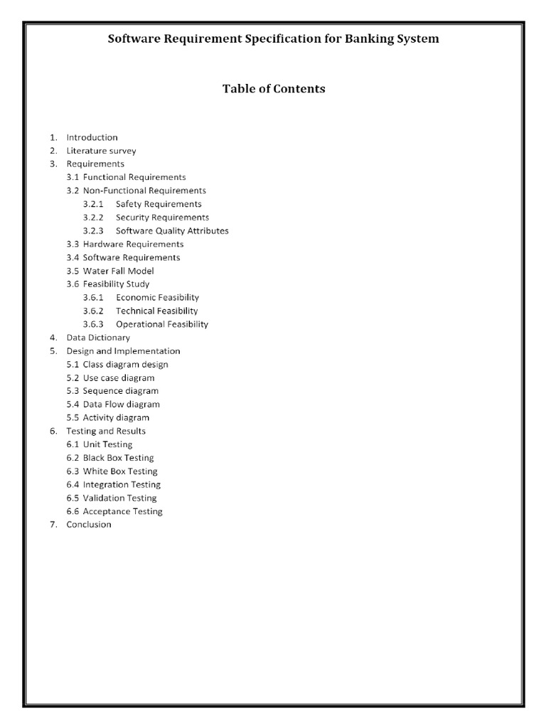 Software Requirement Specification for Banking System - PDFCOFFEE.COM_ | PDF