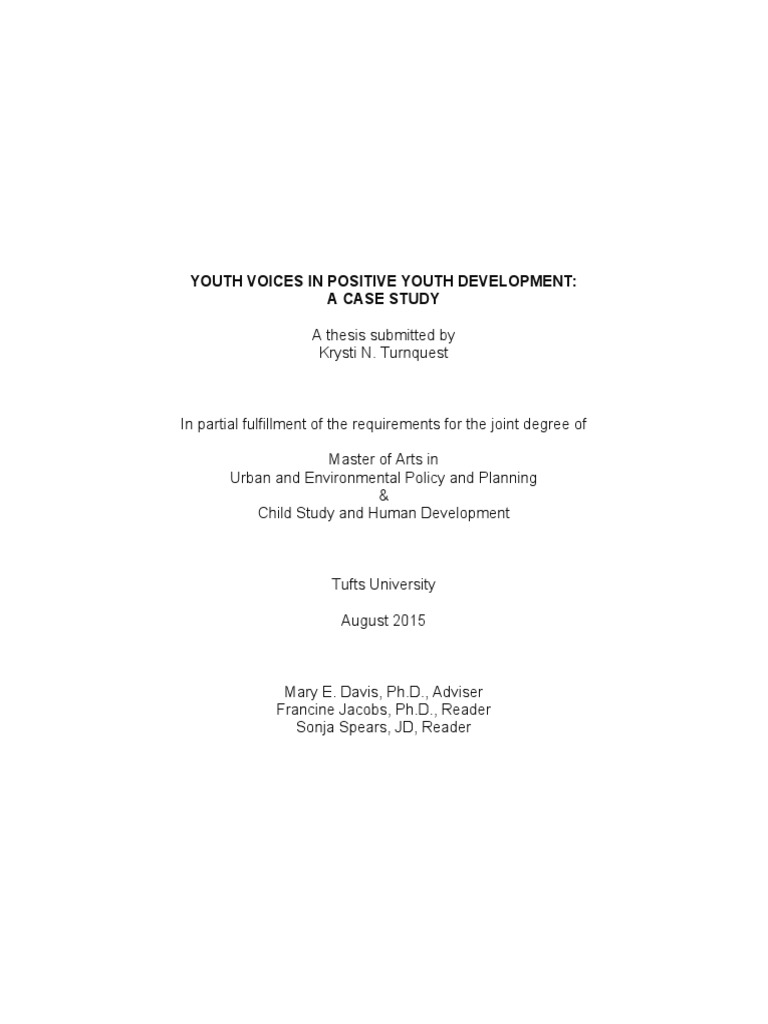 Positive Youth Development | PDF | Evaluation | Program Evaluation