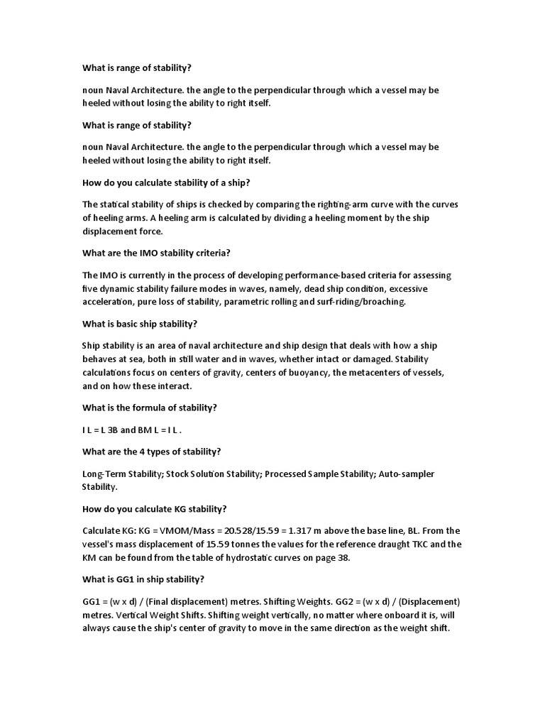 Stability Questions | PDF | Mechanical Engineering | Classical Mechanics