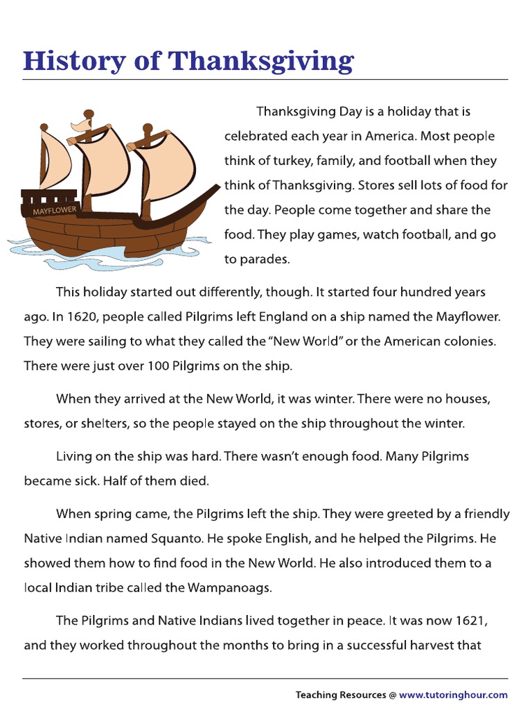 History of Thanksgiving | PDF
