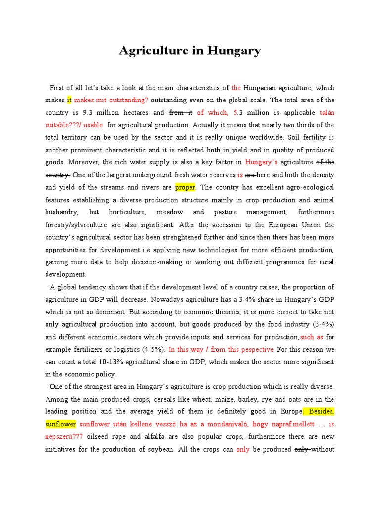 Agriculture in Hungary | Download Free PDF | Agriculture | Economies