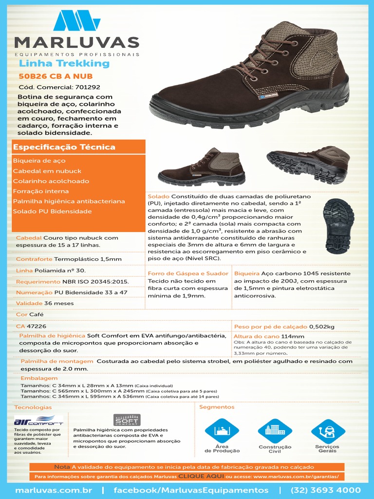 Ficha Tecnica Nobuck Marluvas | PDF | Materiais | Engenharia Civil