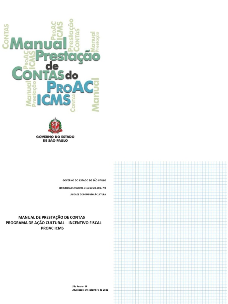 Manual de Prestacao de Contas ProAC ICMS | PDF | Conta de transação ...