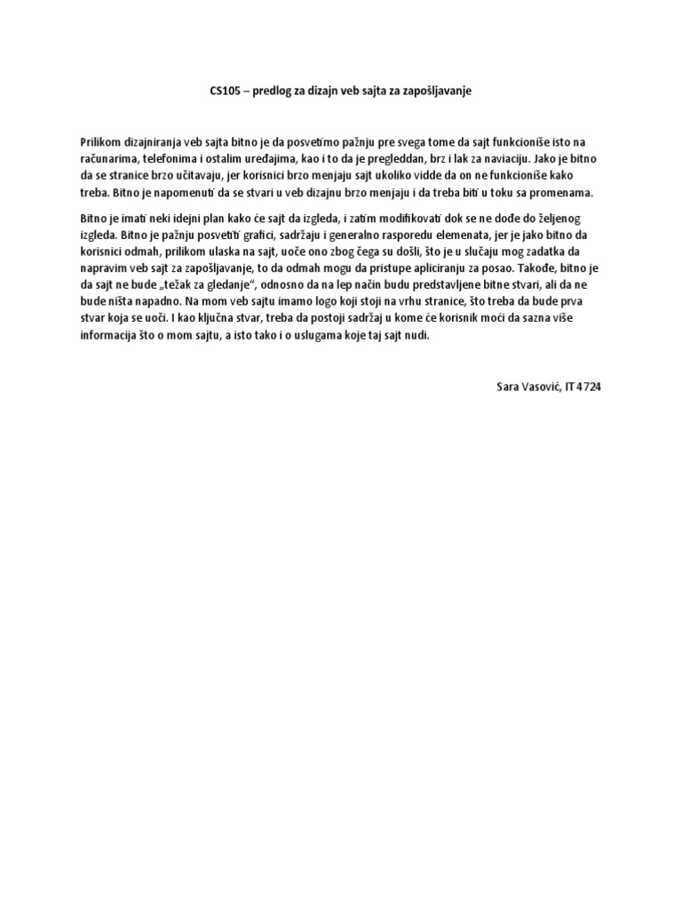 CS105 DZ01 Sara Vasović 4724 | PDF