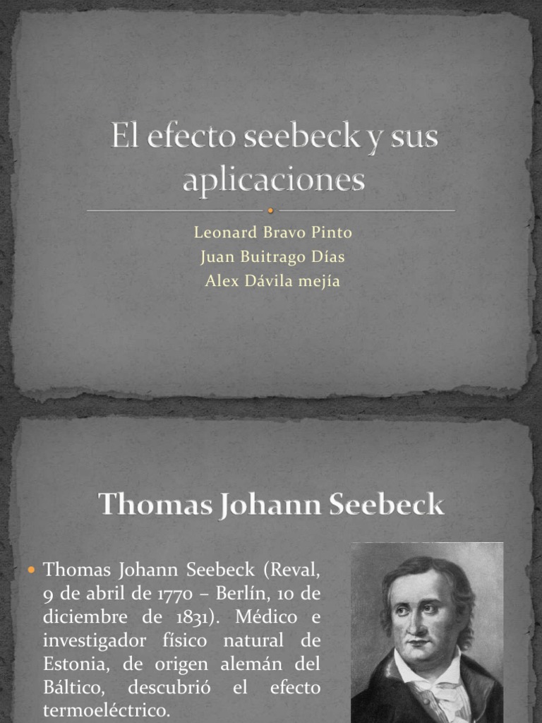 Efecto Seebeck y Termopares | PDF | Par termoeléctrico | Electricidad