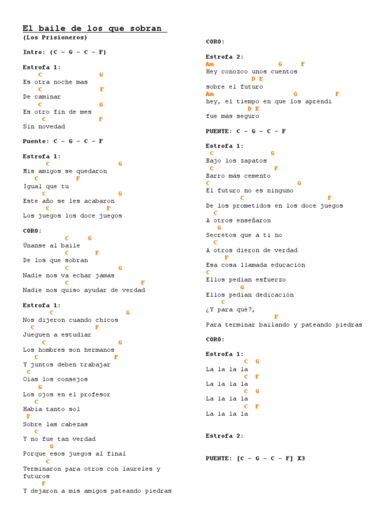 El Baile de Los Que Sobran | PDF