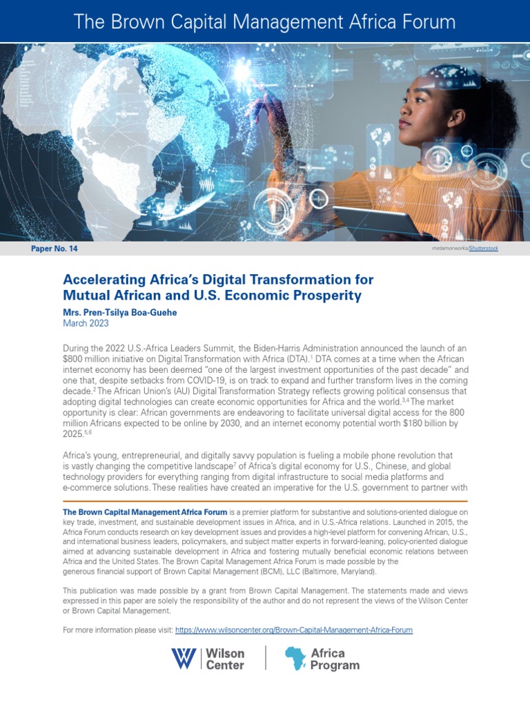 Accelerating Africa S Digital Transformation For Mutual African And Us