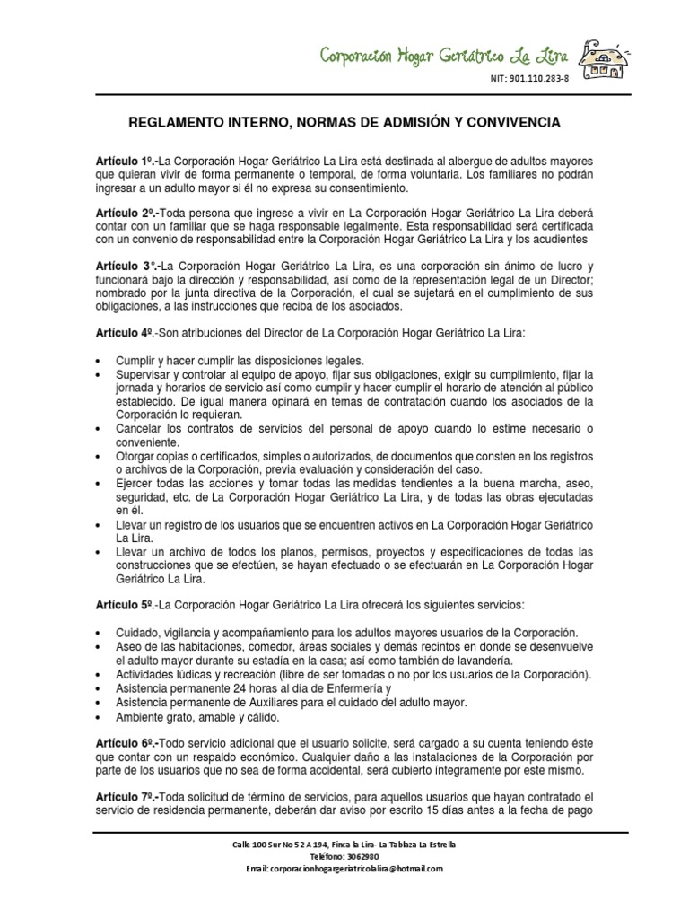 2 Reglamento Interno Corporacion 08082018 V2 | PDF | Corporaciones