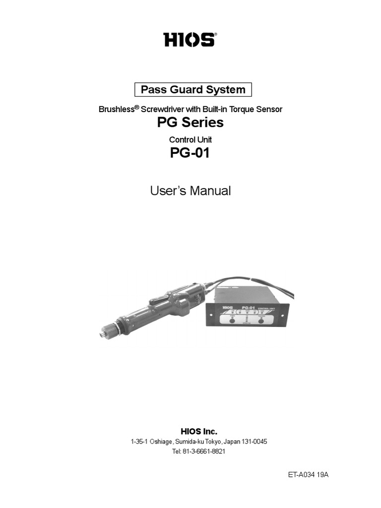 HIOS PG-01 User Manual | PDF | Microsoft Excel | Usb
