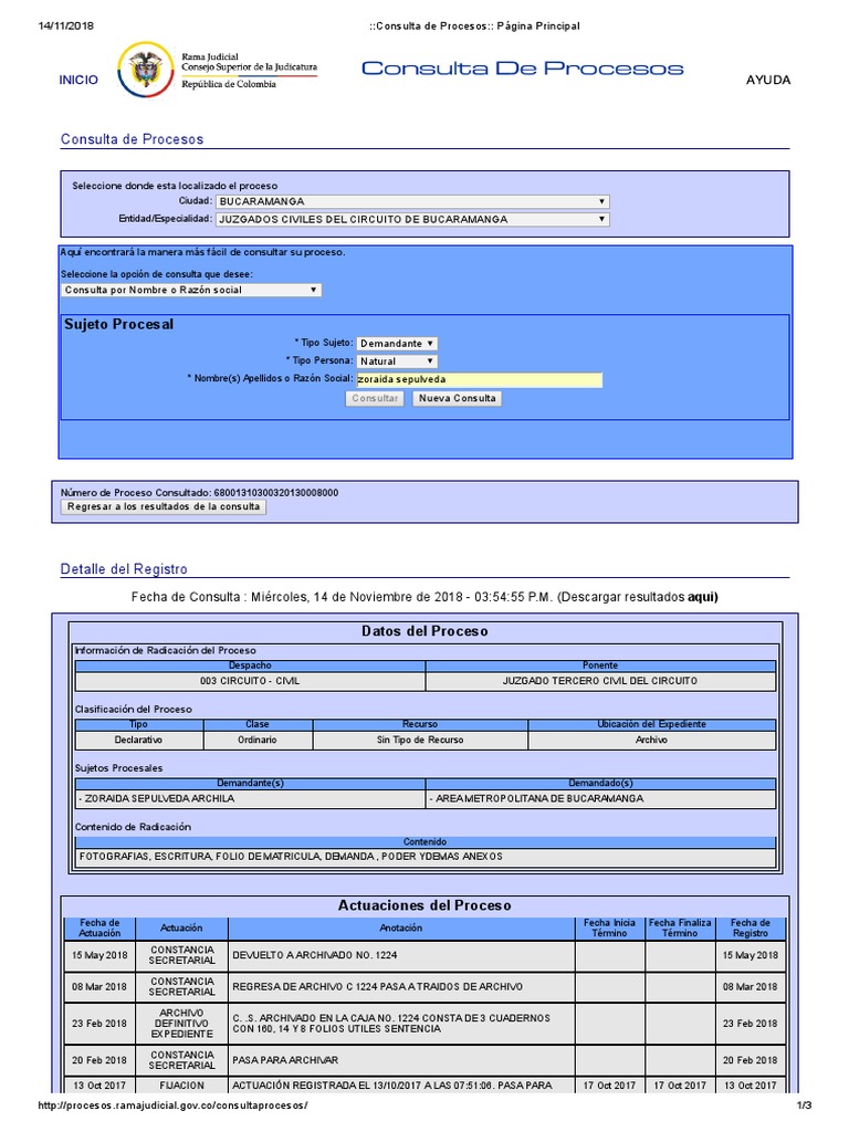 HTTP Procesos - Ramajudicial.gov - Co Consultaprocesos | PDF ...