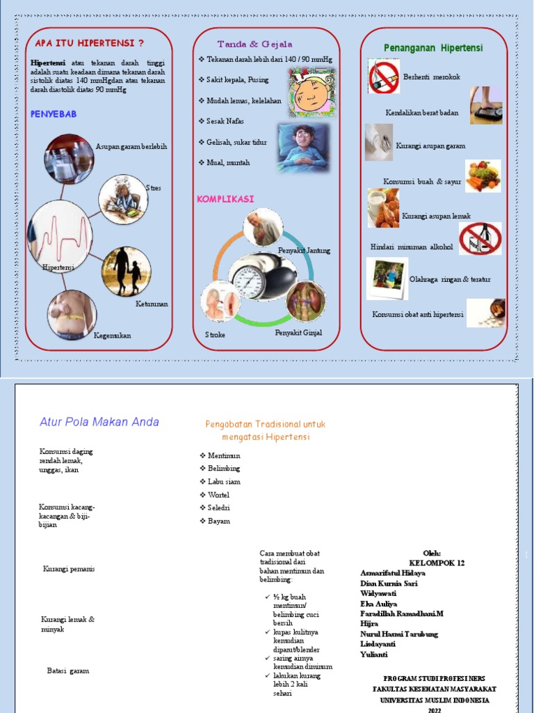Leaflet Hipertensi | PDF | Kesehatan Holistik