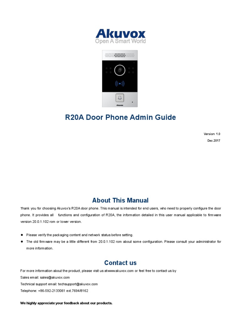 R20 Manual PDF | PDF | Session Initiation Protocol | Ip Address