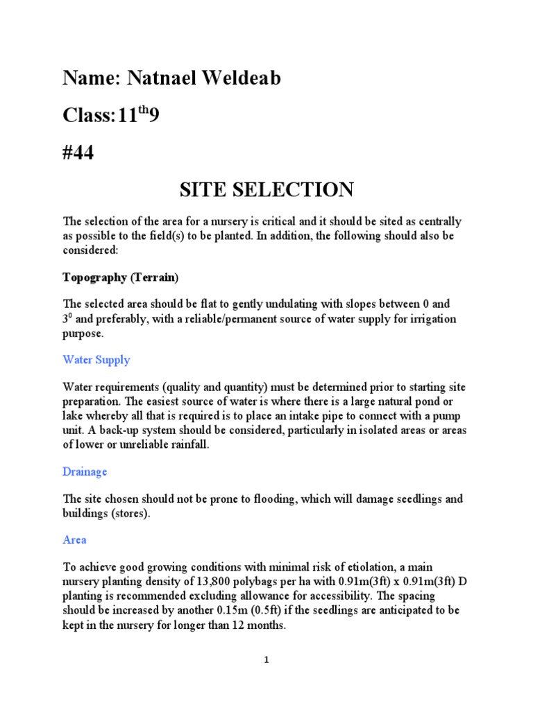 Natnael | PDF | Plant Nursery | Water Natnael | PDF | Plant Nursery | Water