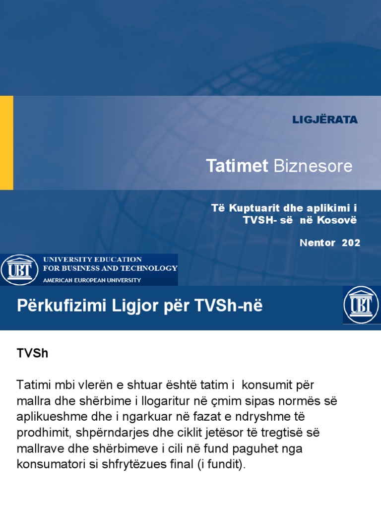 3.T.B. KUPTIMI Dhe APLIKIMI I TVSH Ne Kosove - LIGJ 3 | PDF