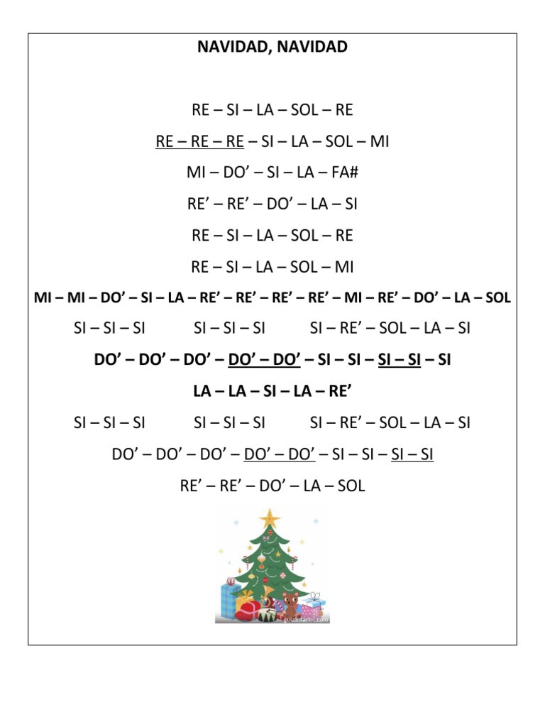 Partitura de "Feliz Navidad" en Flauta | PDF | Artes del Lenguaje y ...
