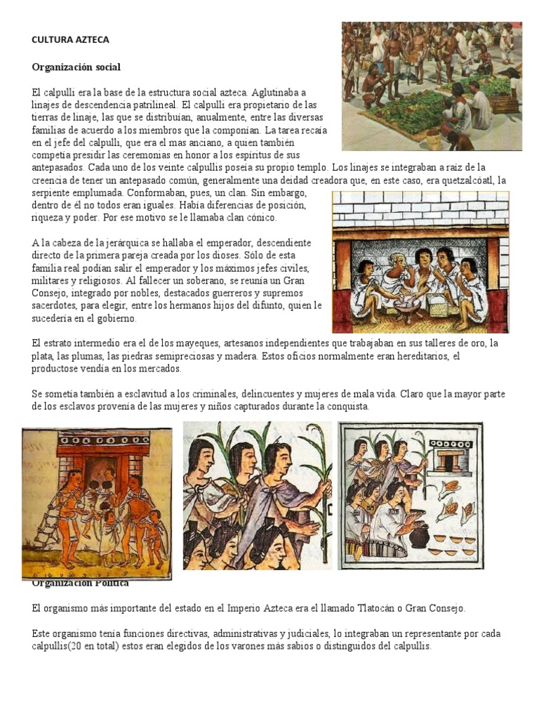 Organización social y política azteca | PDF