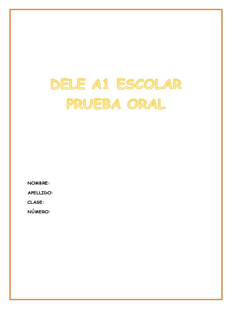 Dele A1 Prueba Oral | PDF | Almuerzo | Dormitorio