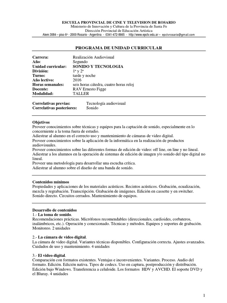 EPCTV-RAV-Sonido y Tecnología-Figge-2016 | PDF | Blu Ray | Electrónica