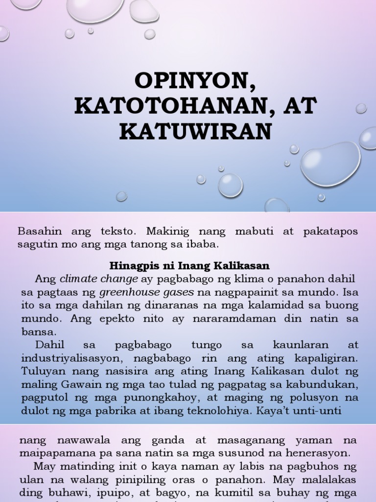 Filipino 4 Q3 - W3 | PDF