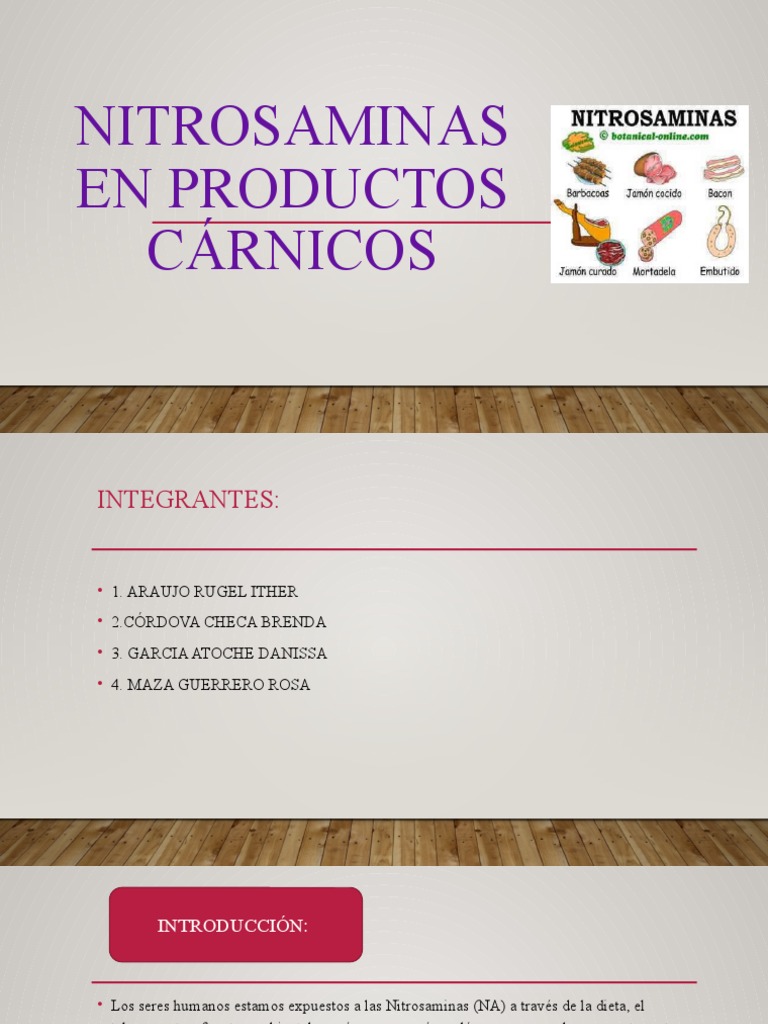 Nitrosaminas en Productos Cárnicos 17-45 Sabado | PDF | Nitrito | Cáncer