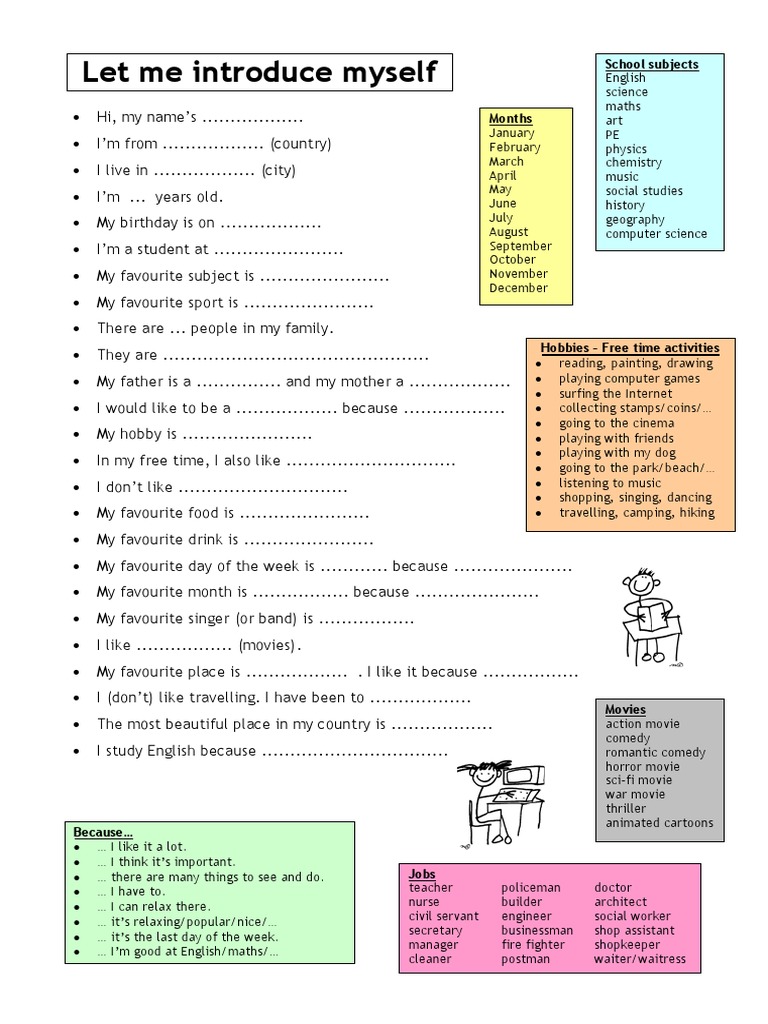 Let Me Introduce Myself Fun Activities Games - 673 PDF | PDF