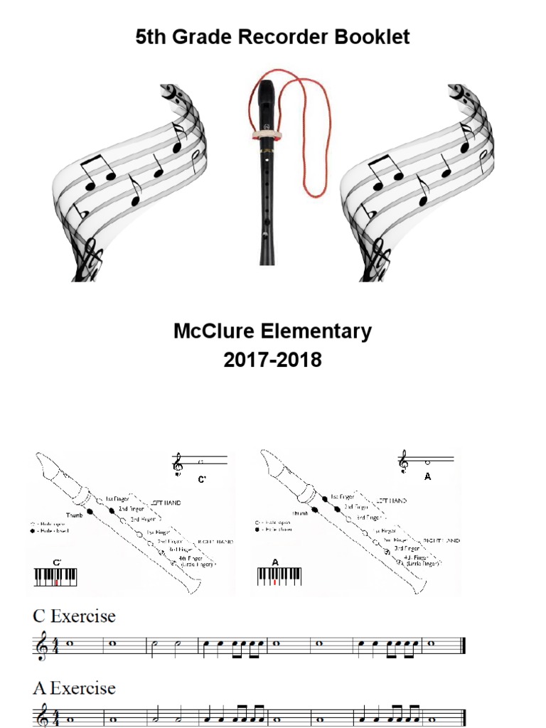 5th Grade Recorder Pieces 2017 | PDF