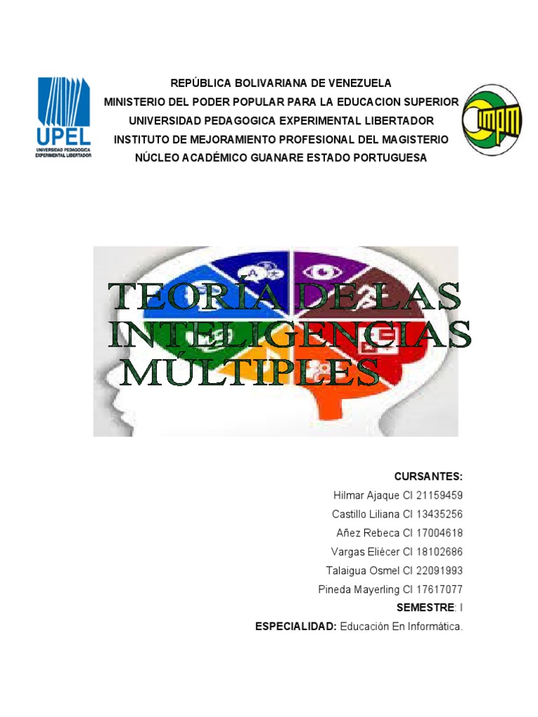 Teoría de Las Inteligencia Multiple | PDF | Inteligencia | Aprendizaje