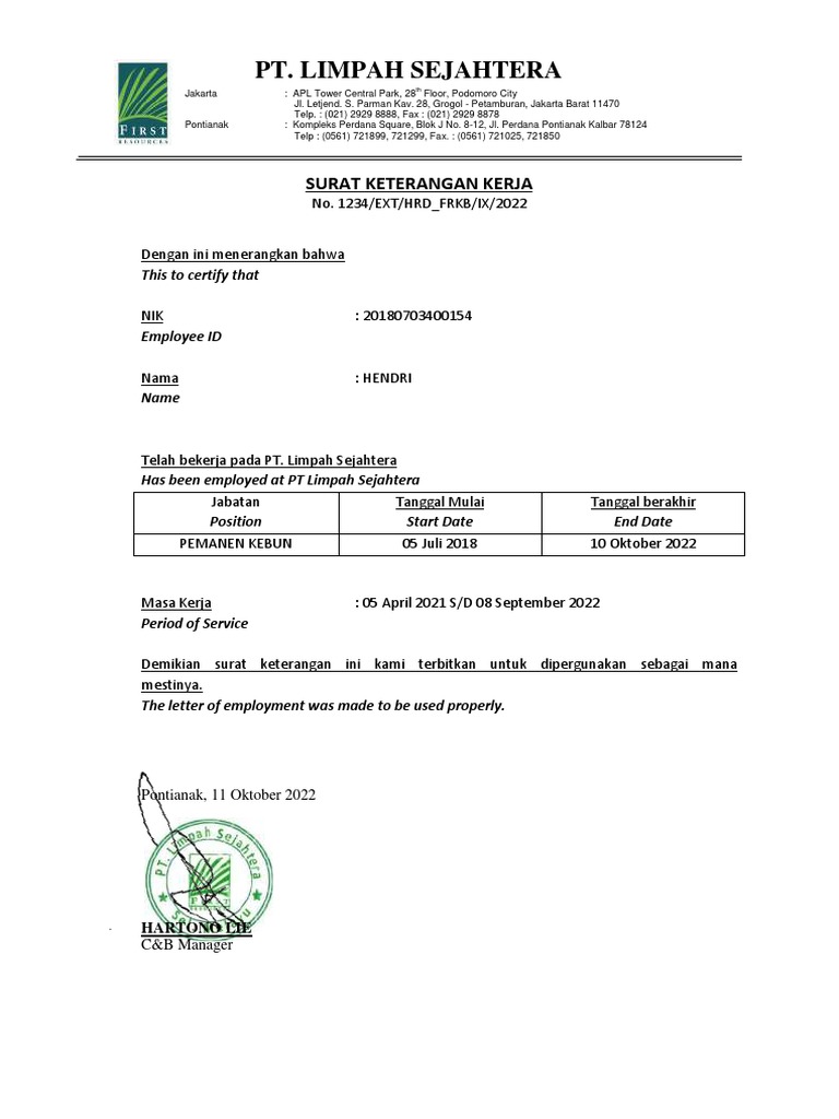 Limpah Sejahtera Hendri | PDF | Karier & Perkembangan