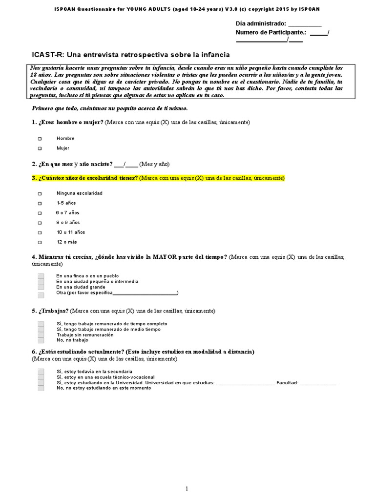 ICAST R Spanish V2c PDF | PDF