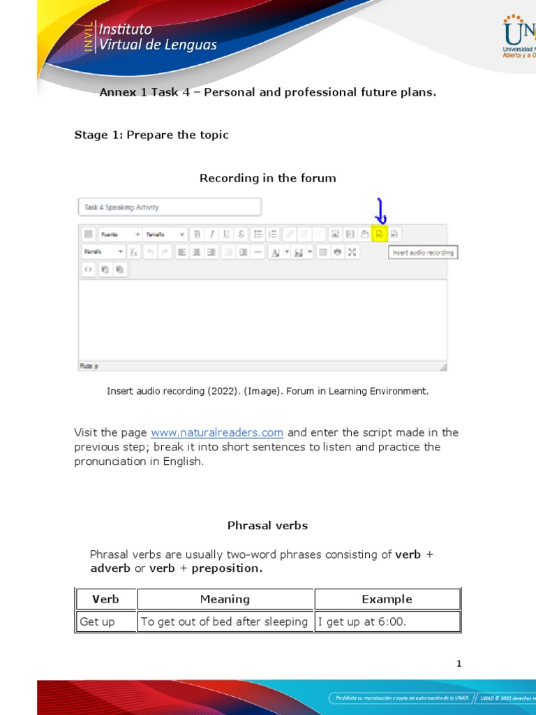 Annex 4 - Task 4a | PDF | Verb | English Language