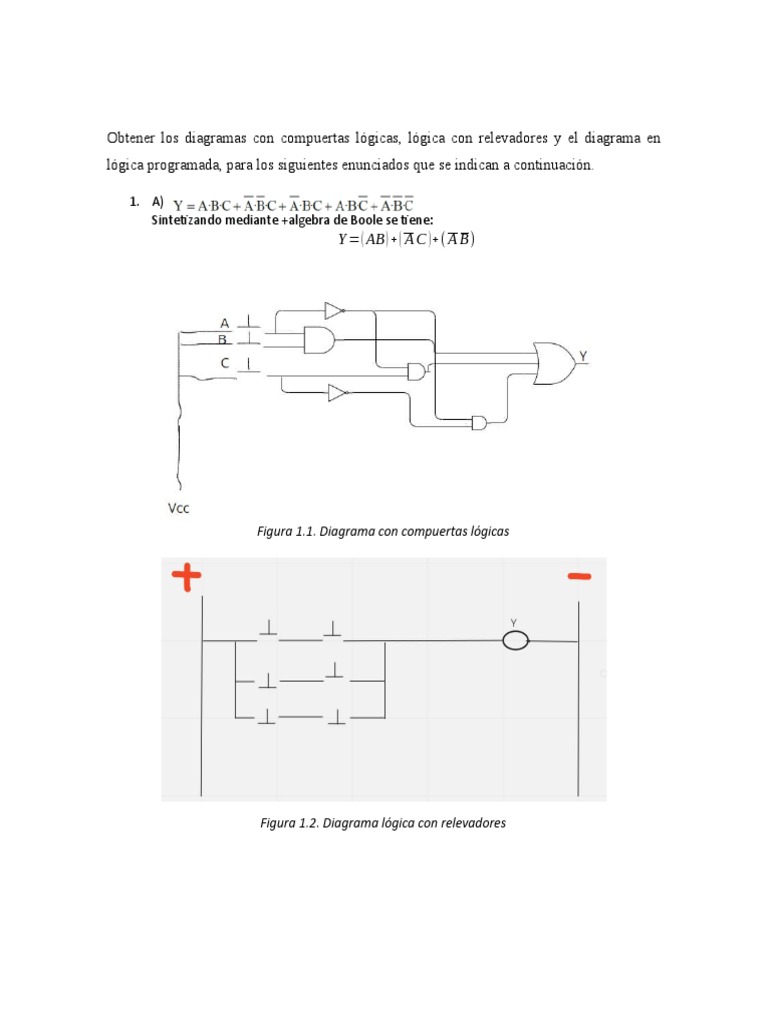 Obtener Los Diagramas Con Compuertas Lógicas | PDF | Lógica | Lógica ...