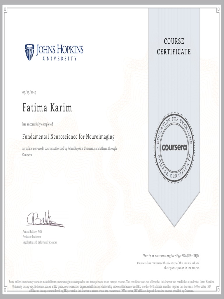 John Hopkins Neuroscience Course | PDF | Johns Hopkins University