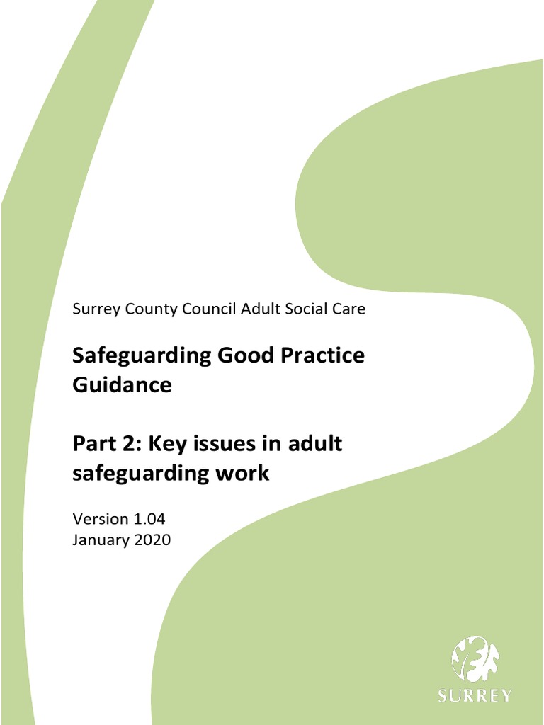 SCC ASC Safeguarding Good Practice Guidance Part 2 PDF | PDF | Crimes ...