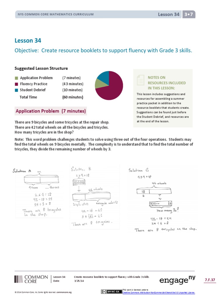 Math g3 m7 Topic F Lesson 34 | Download Free PDF | Curriculum | Mathematics