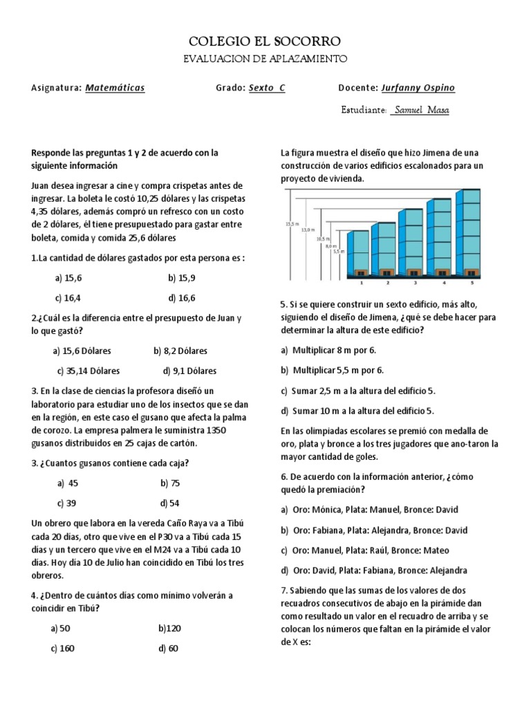Examen de Samuel Masa | PDF