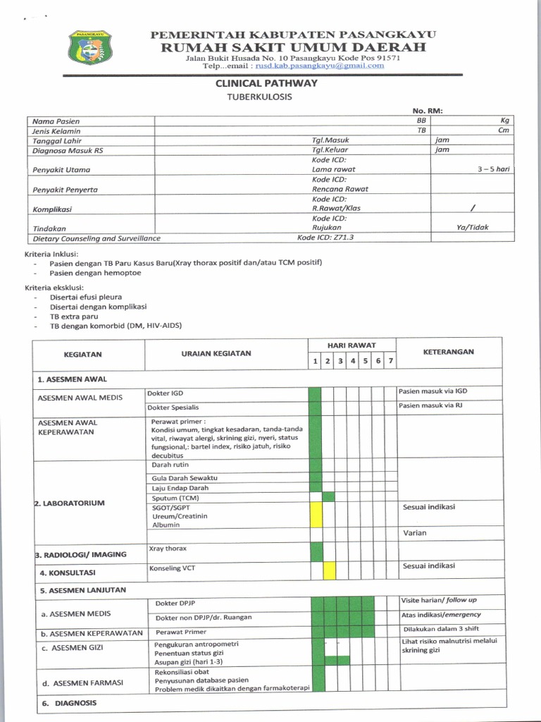 Clinical Pathway Tuberkulosis | PDF