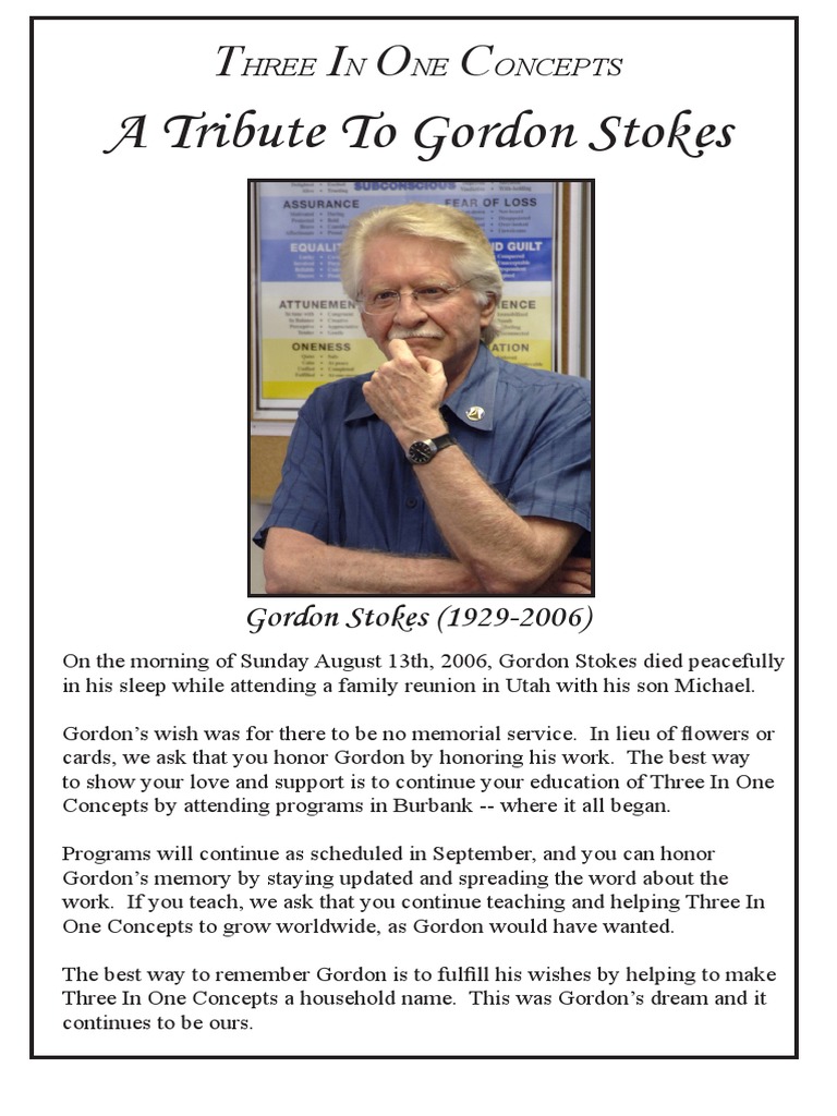 Tribute to Gordon Stokes: Three In One Concepts | PDF | Sports & Recreation
