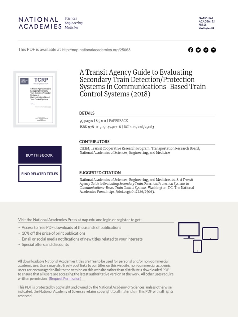 A Transit Agency Guide To Evaluating Secondary Train Detection/Protection Systems in ...