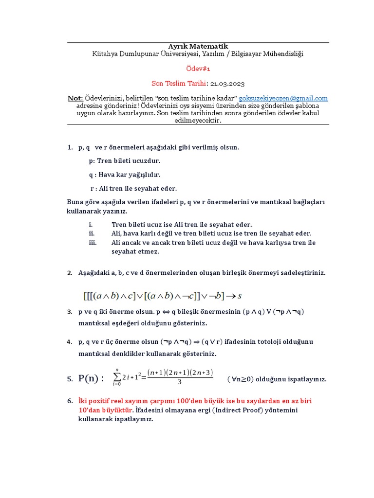 Discrete Math 1 | PDF