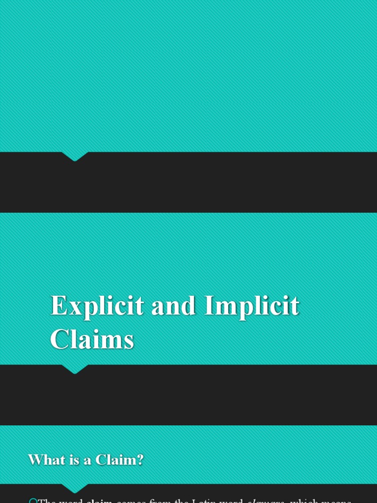 Understanding Claims in Texts | PDF | Argument | Disability