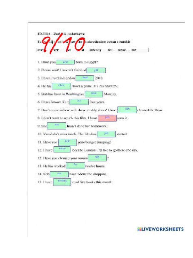 W04 - PE1 - Homework - Never, Yet, Still, Already | PDF