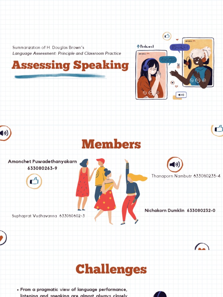 Assessing Speaking | PDF | Reading Comprehension | Fluency