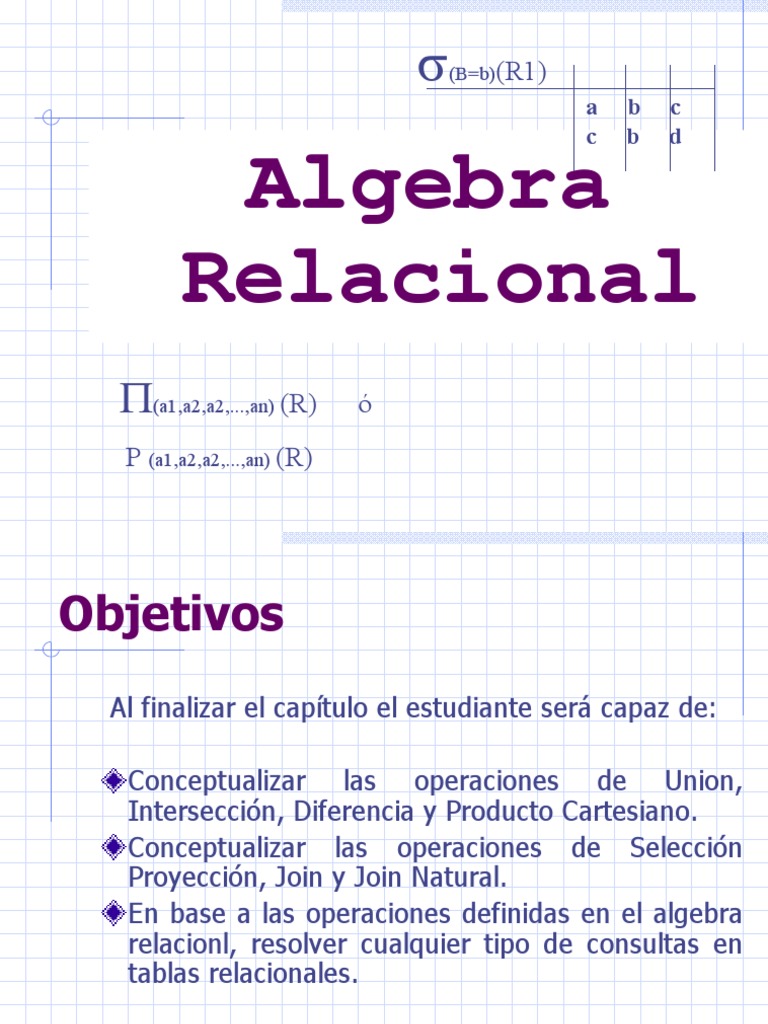 Algebra Rel | PDF | Bases de datos | Álgebra abstracta