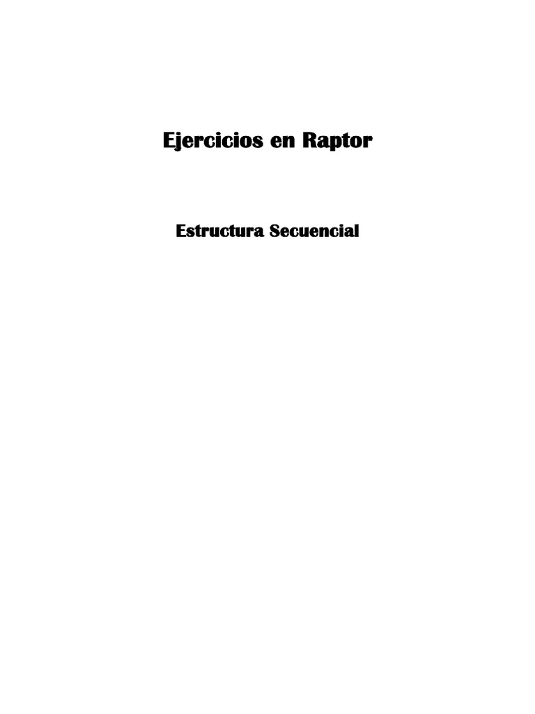 Ejercicios Raptor | PDF | Algoritmos | Vatio