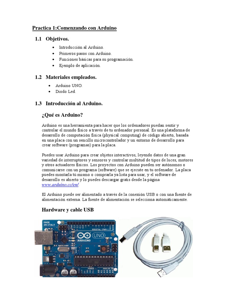 Aspectos Básicos Arduino PDF | PDF | Arduino | Electrónica