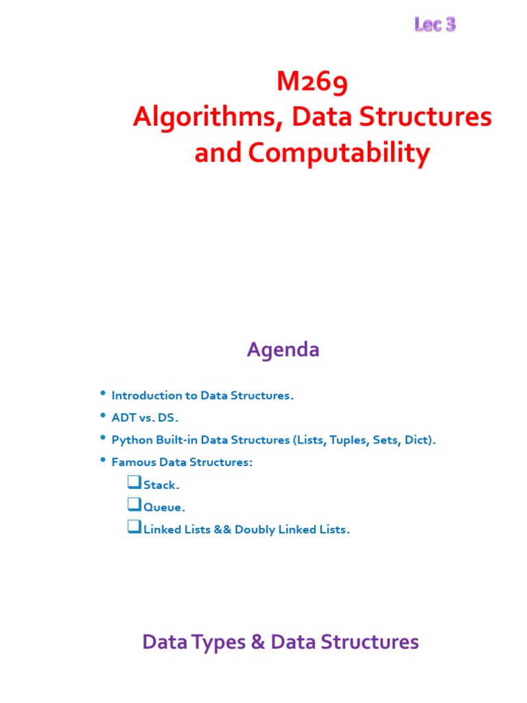 Lec 3 Pdf Queue Abstract Data Type Data Structure 9551