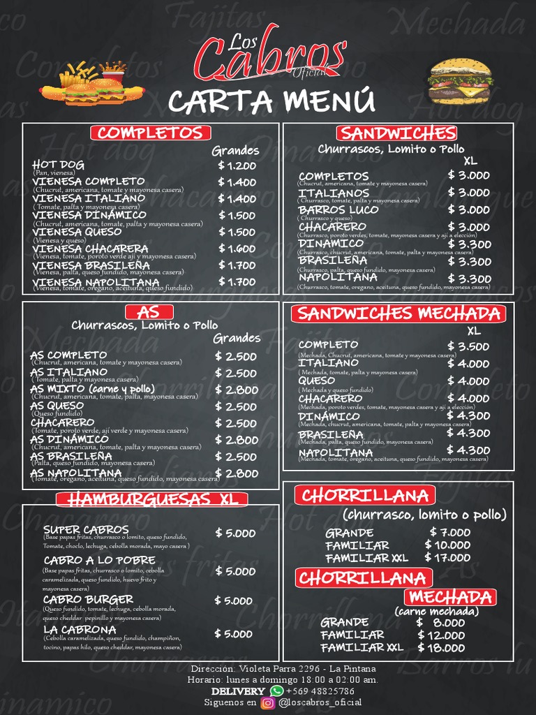 Carta de Precio Nueva para Imprimir | PDF | Alimentos | Comida y bebida