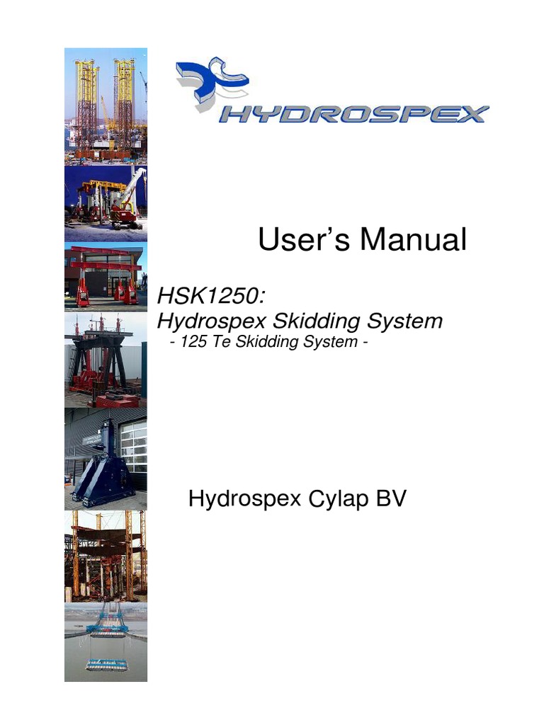HSK1250 User Manual for Skidding System | PDF | Valve | Diesel Engine