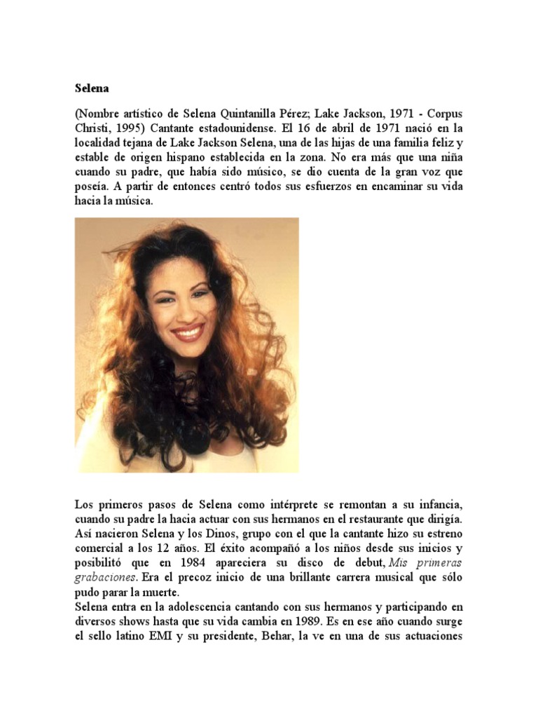 Selena | PDF | Álbumes | Dance Pop